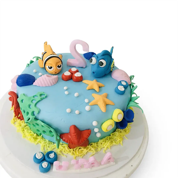 Finding Nemo Theme Ribbon Cake 1Kg\1.5Kg - Yalu Yalu | Cake Delivery S